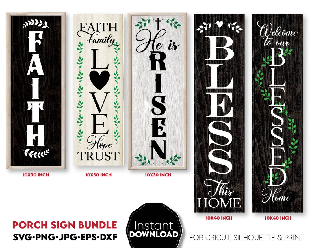 Christian Welcome Signs Svg Bundle, Religious Front Porch Ornaments Svg ...