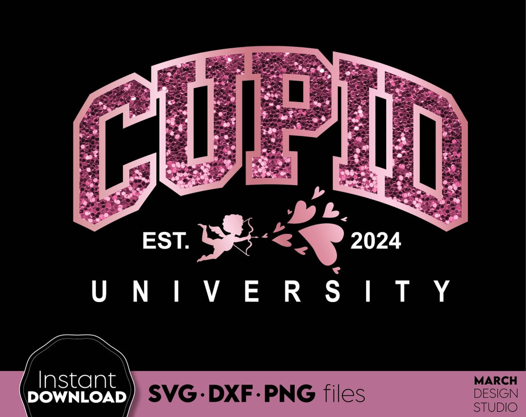 Cupid University Logo Png Svg, Valentines Day Cupid Png Svg, Valentines ...