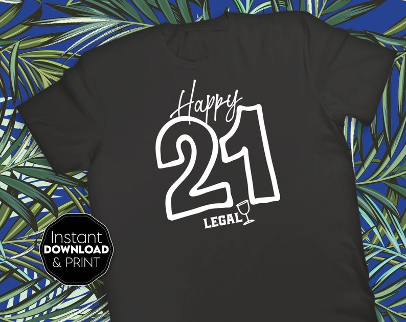 21st Birthday SVG: Cheers to 21 Years, Cricut File, Digital Download - Etsy