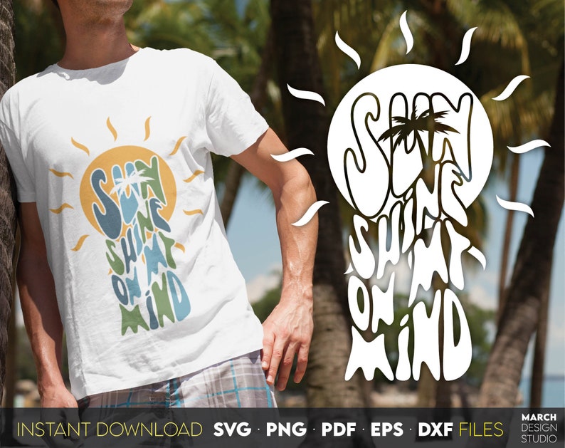Sunshine on My Mind Svg Summer Vibes Svg Summer Sublimation - Etsy