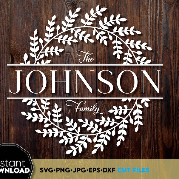 Last Name Svg - Etsy