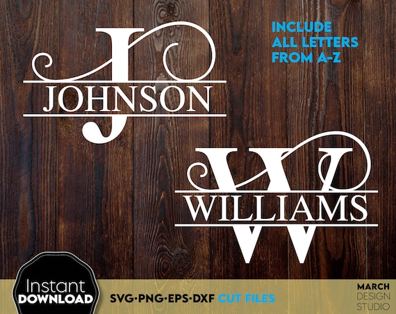 Split Monogram SVG Monogram SVG Family Monogram SVG - Etsy