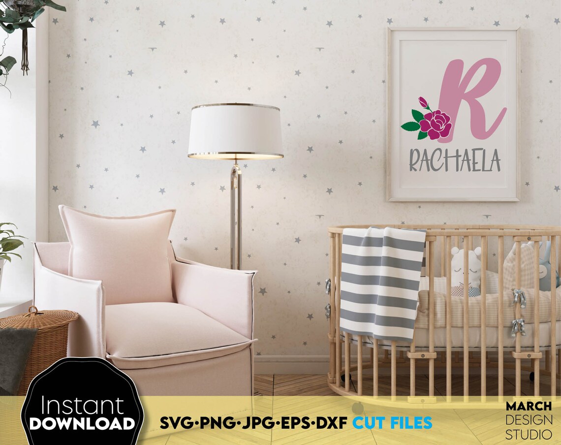 Girl Monogram SVG Bundle Girly Monogram svg monogram with | Etsy