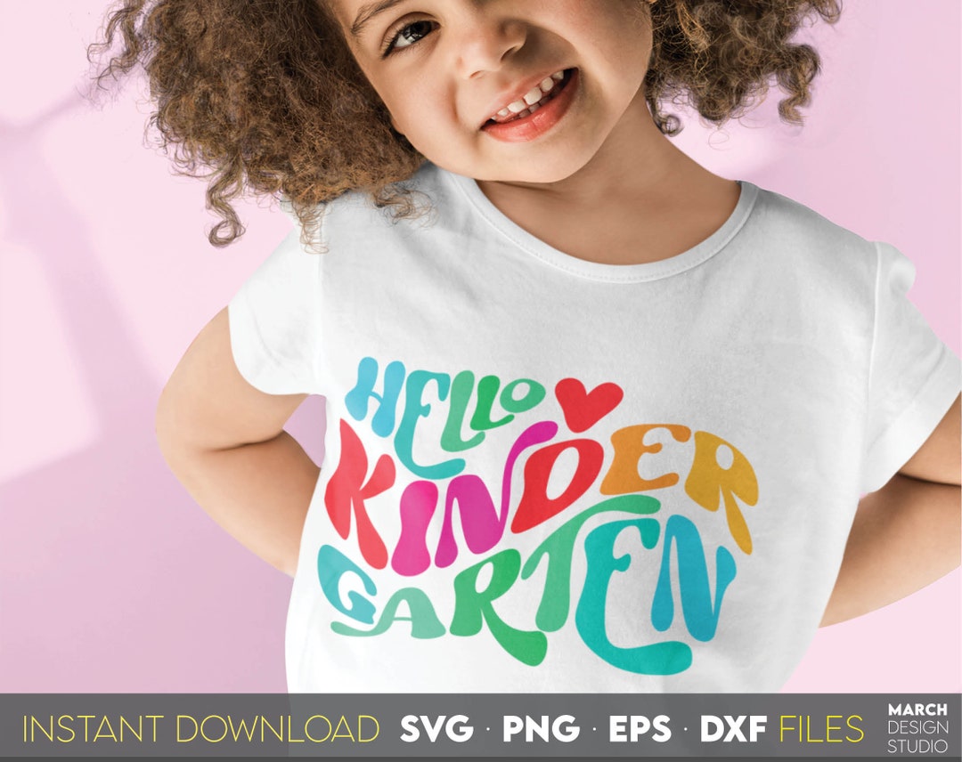 Hello Kindergarten Svg Png | Back to School Svg Cut File | First Day of ...