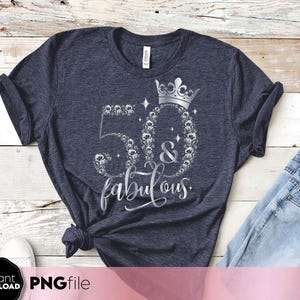 50th Birthday Diamond Design | Fabulous Fifty PNG (digital Download) - Etsy