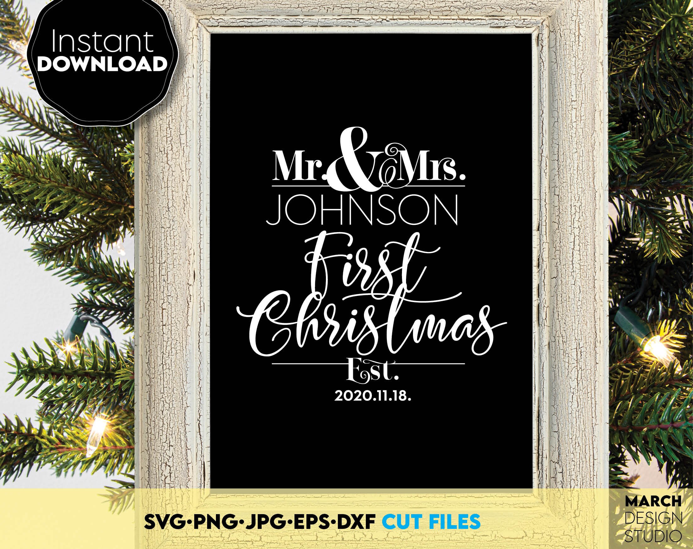 First Christmas Mr and Mrs Svg Mr & Mrs Svg Newlyweds Svg - Etsy