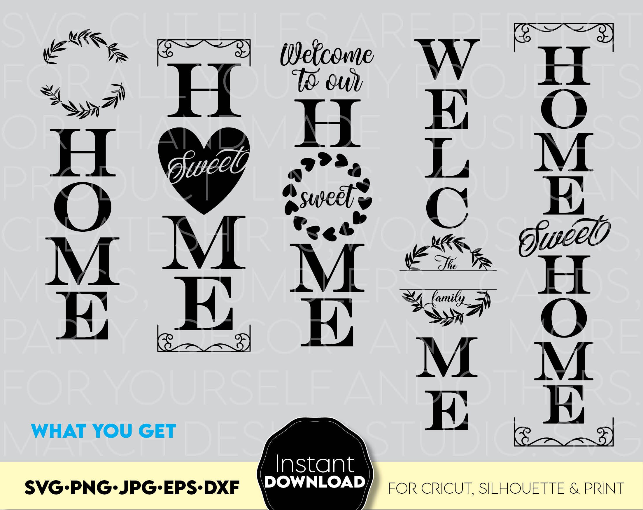 Welcome Sign SVG Bundle Home Sweet Home SVG Bundle Welcome | Etsy