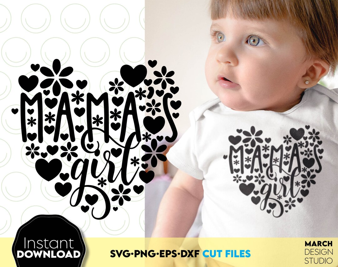 Mamas Girl Svg Png | Baby Girl Svg | Gifts for Mom Mom | Baby Girl ...