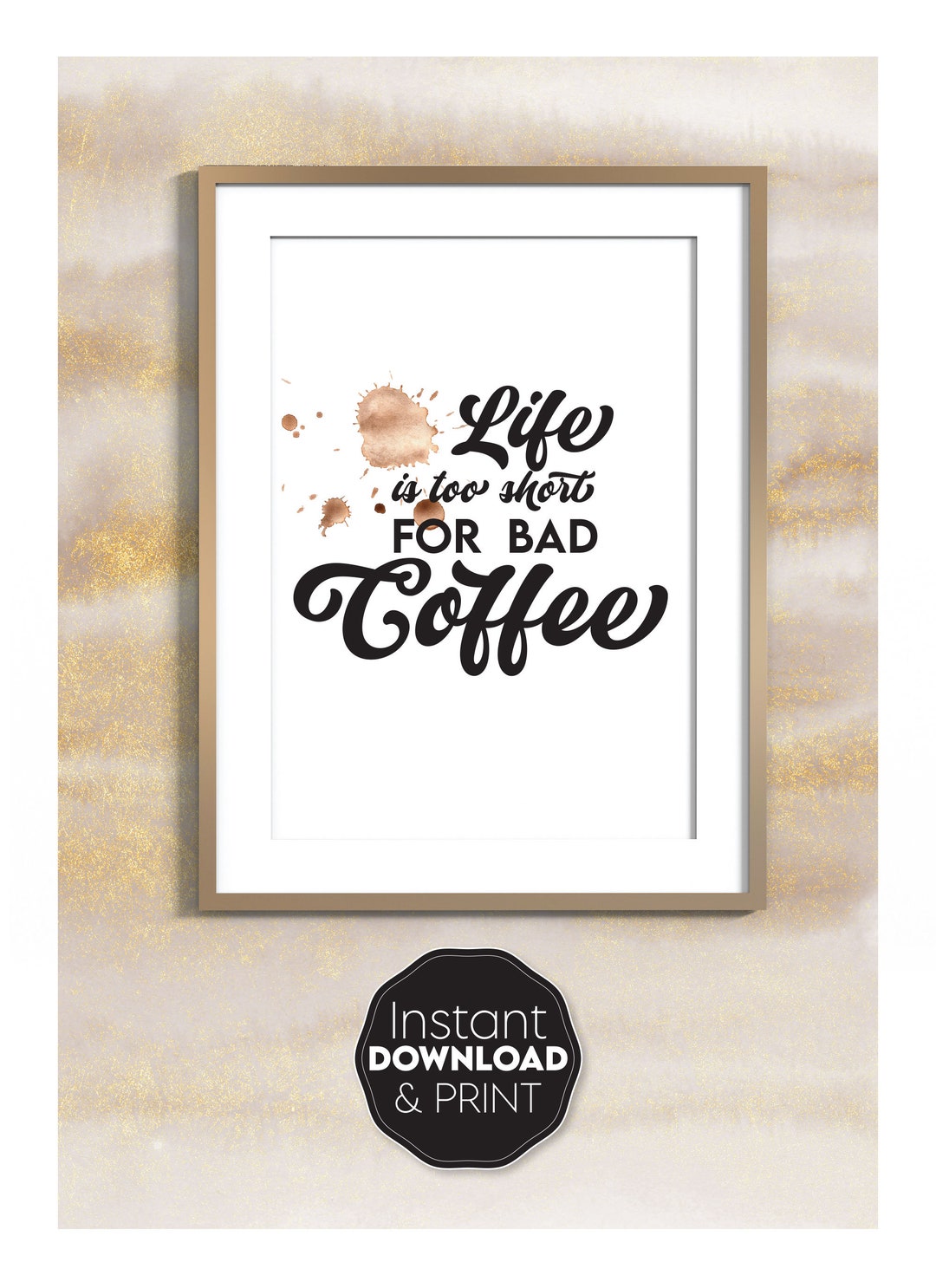 Citation sur le café à imprimer | Design de tasse à café en format PDF ...