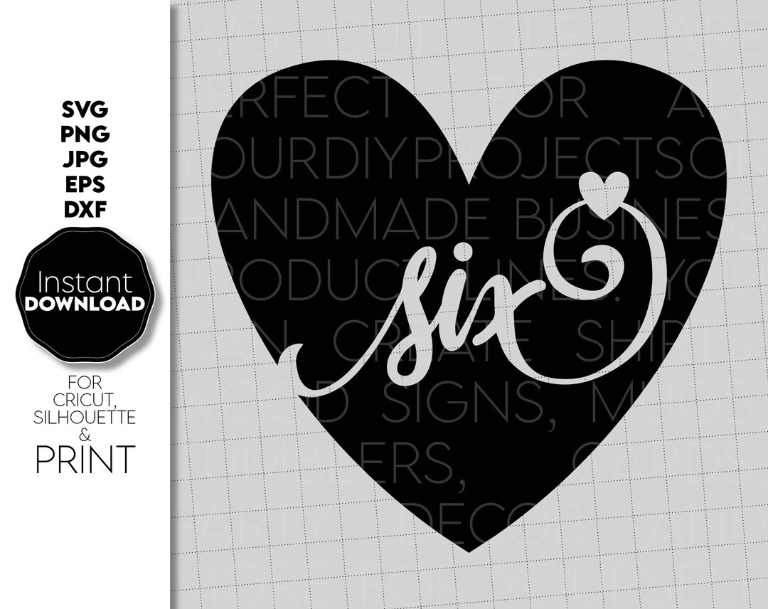 Six Svg Sixth Birthday SVG 6th Birthday SVG Birthday Number - Etsy