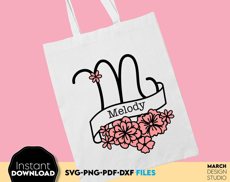 Floral Split Monogram Alphabet SVG PNG, Printable Flower Letters ...