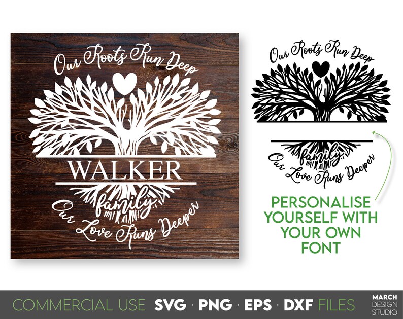 Family Tree SVG Family Monogram SVG Family Tree Cricut - Etsy