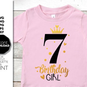 Birthday Girl Numbers SVG Bundle | Birthday Girl Crown SVG | Birthday ...