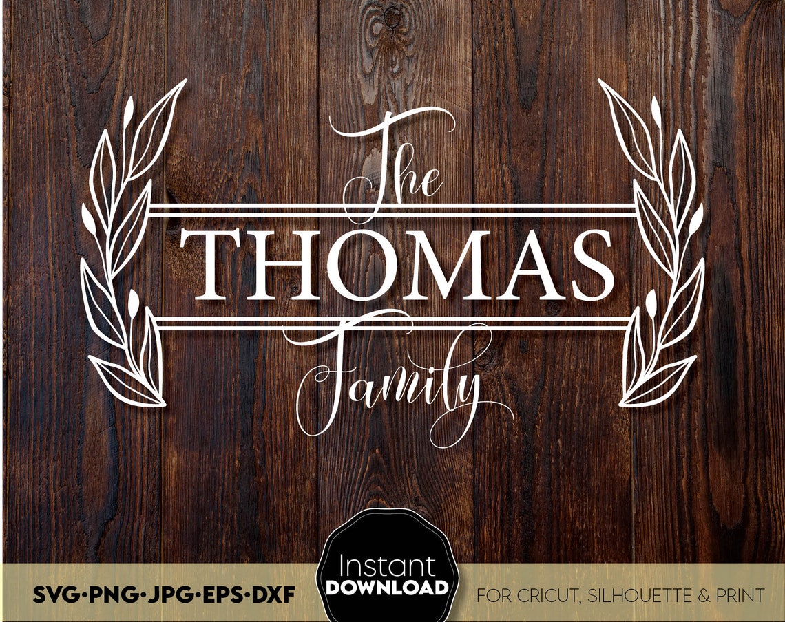 Family Monogram SVG Last Name Monogram SVG Monogram SVG - Etsy