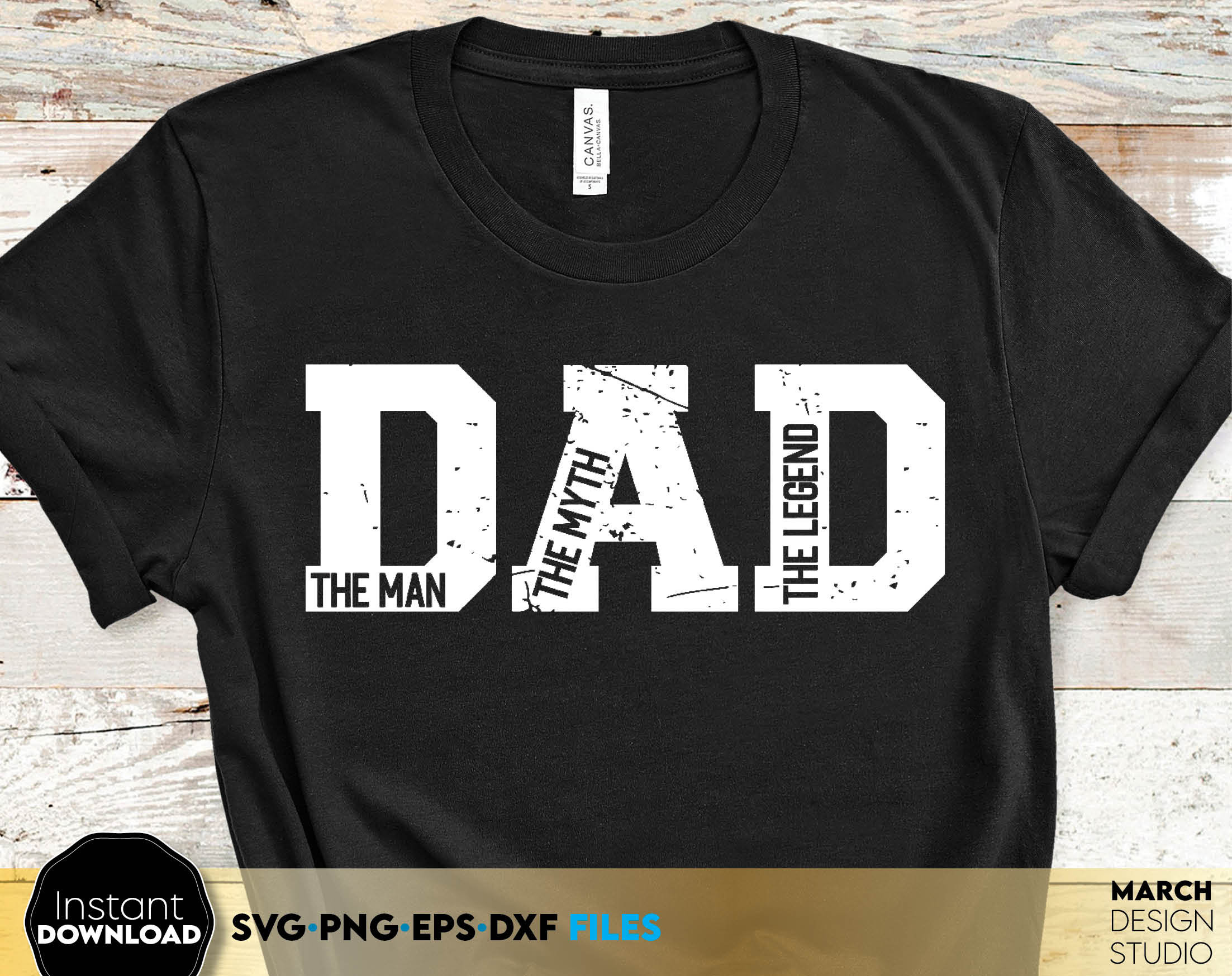 Dad the Man the Myth the Legend SVG Fathers Day SVG Files | Etsy