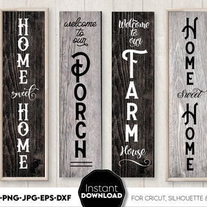 Rustic Welcome Sign SVG Bundle: Farmhouse Porch Decor Digital Download ...