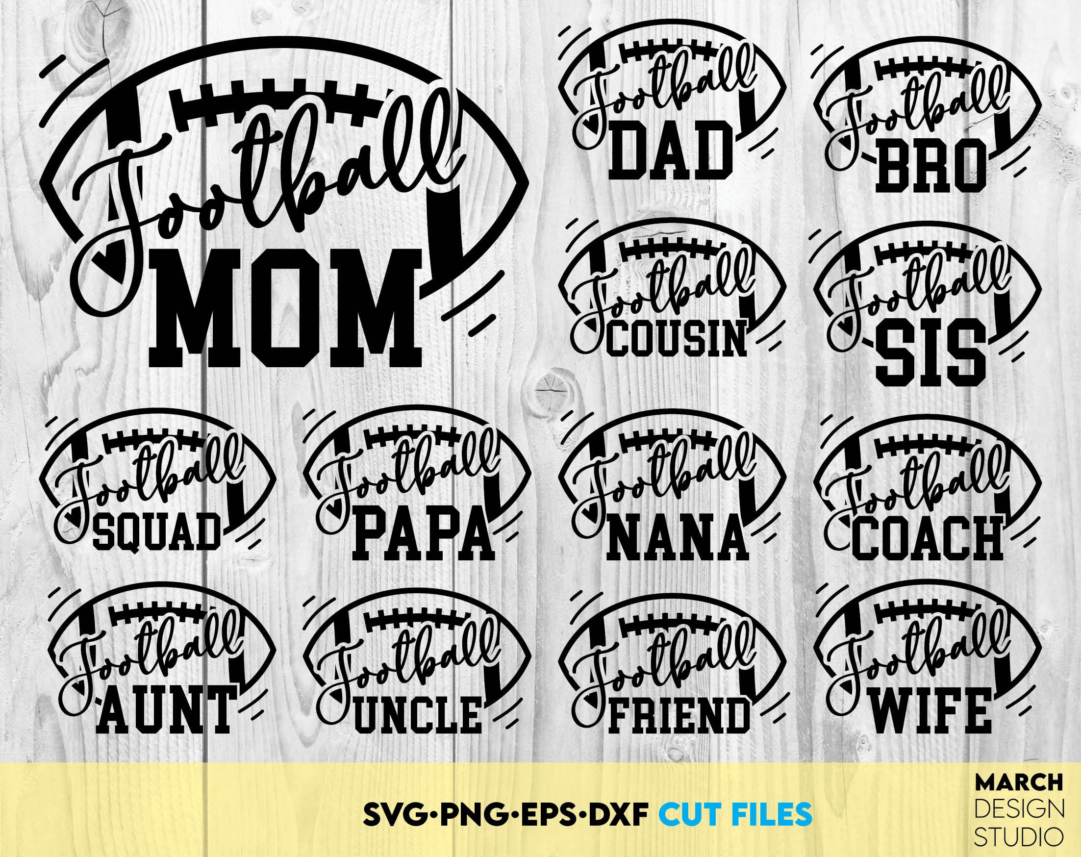 Football Family SVG Bundle, Game Day Shirt Design, Instant Download - Etsy