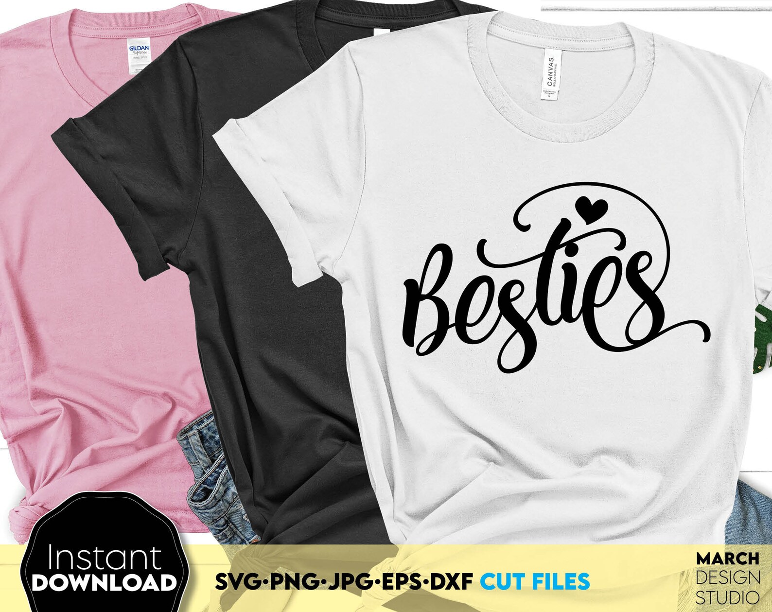 Besties SVG Cut File Commercial Use Instant Download - Etsy