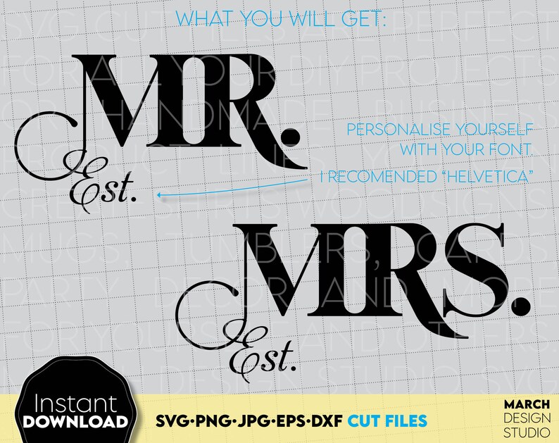 Mr and Mrs SVG Mr and Mrs Sign SVG Wedding SVG Just - Etsy