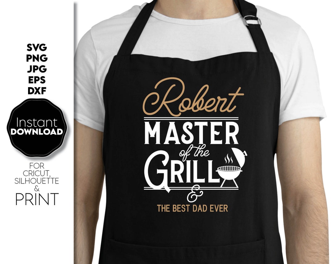 Men Apron Svg Fathers Day Svg Bbq Apron Svg Master of the Grill Svg ...