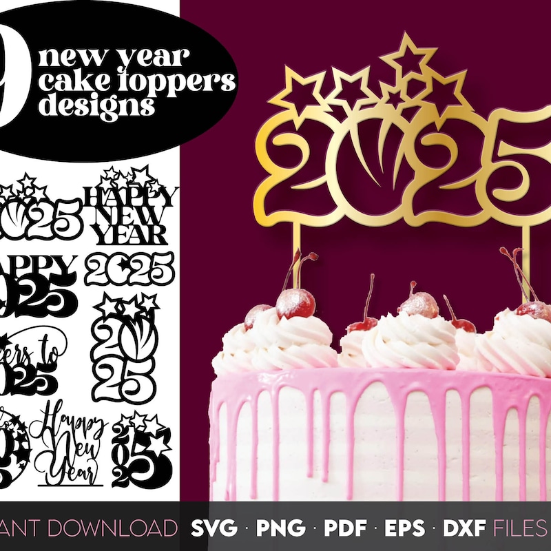 New Year 2025 Topper - Etsy