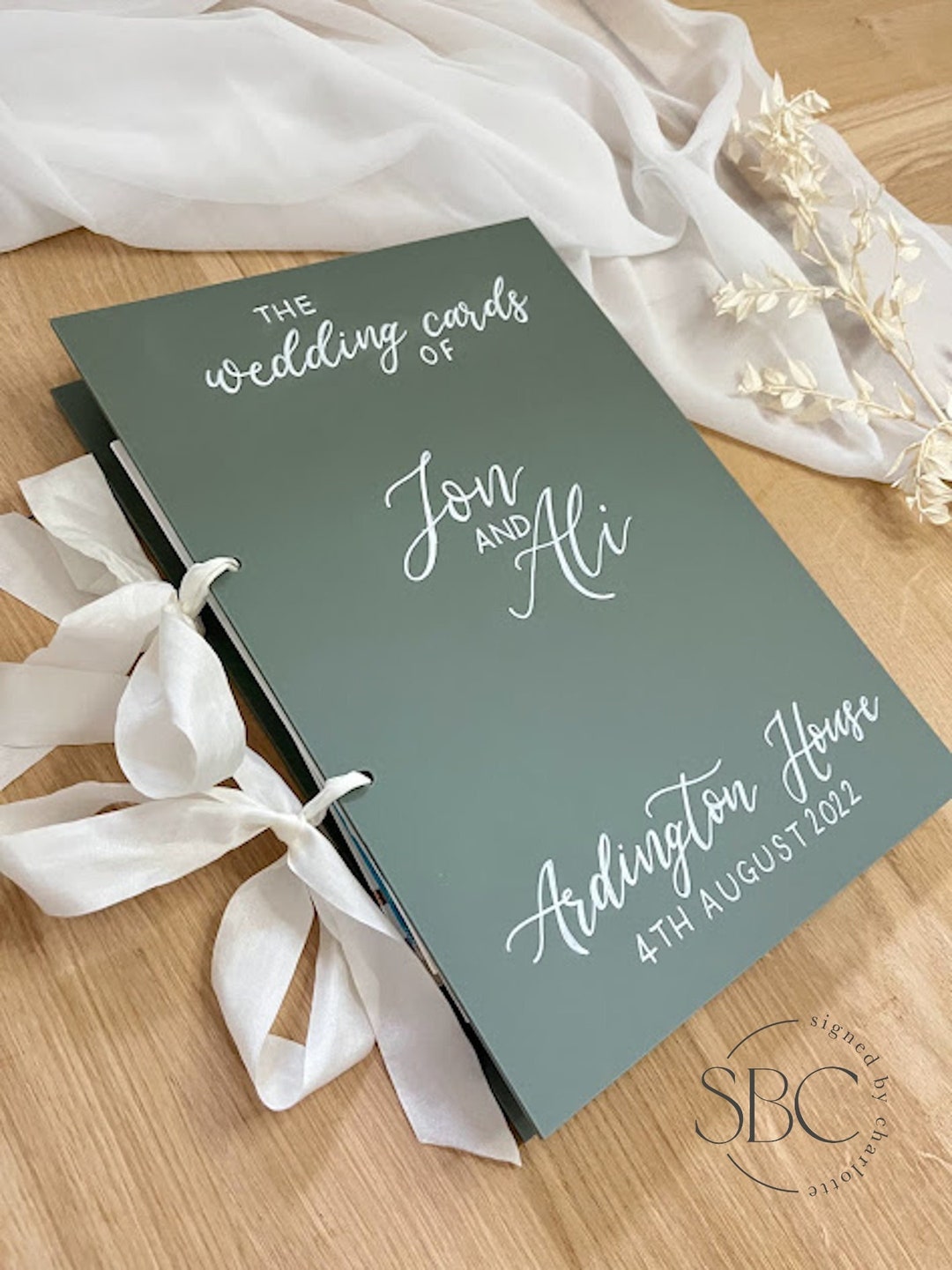 Personalised Wedding Cards Album Greeting Card Folder Handwritten ...
