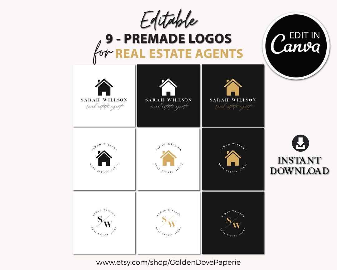Real Estate Logo Branding Kit, Real Estate Marketing, Real Estate Agent ...