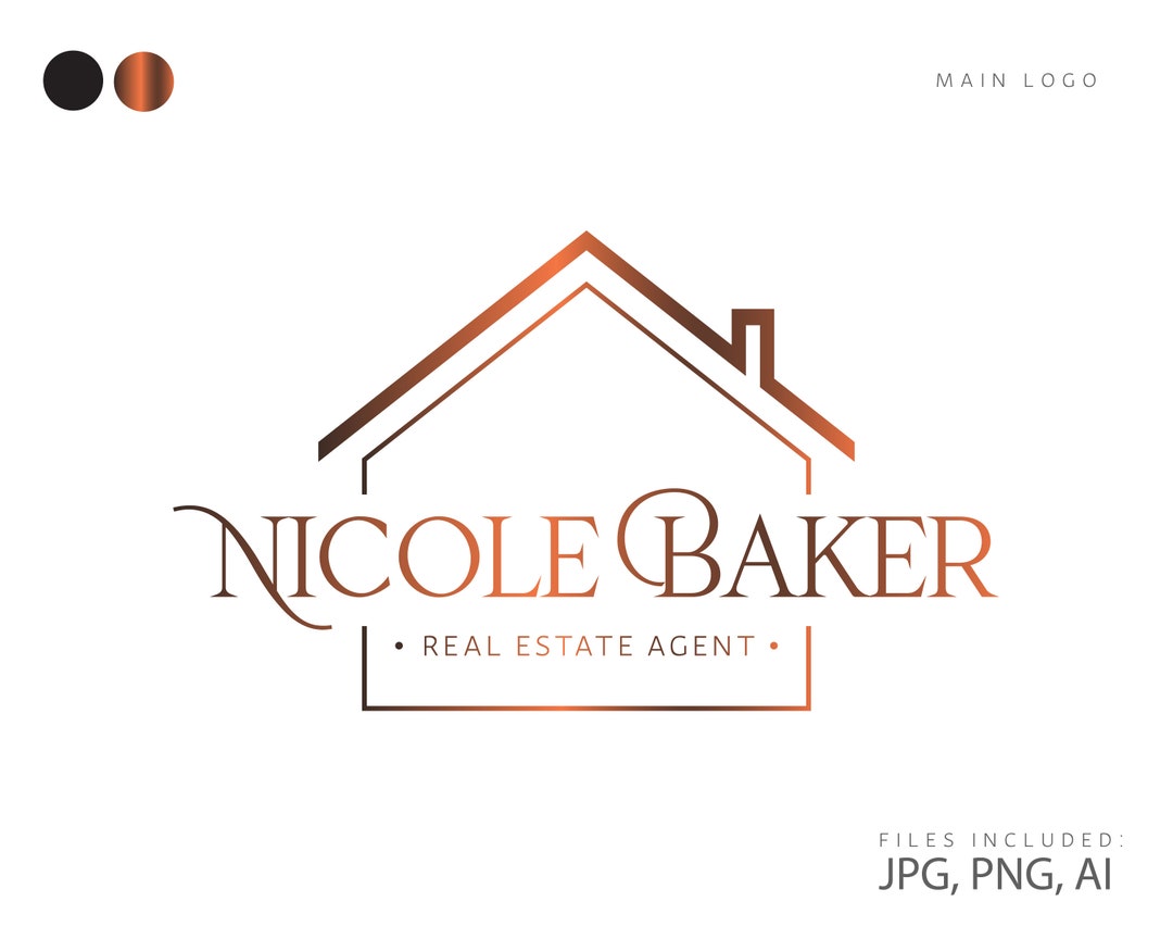 Real Estate Logo Design, Circle Logo, Initial Logo, Realtor Logo ...
