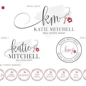 Real Estate Logo, Custom Watermark, Circle Logo Design, Realtor Logo ...