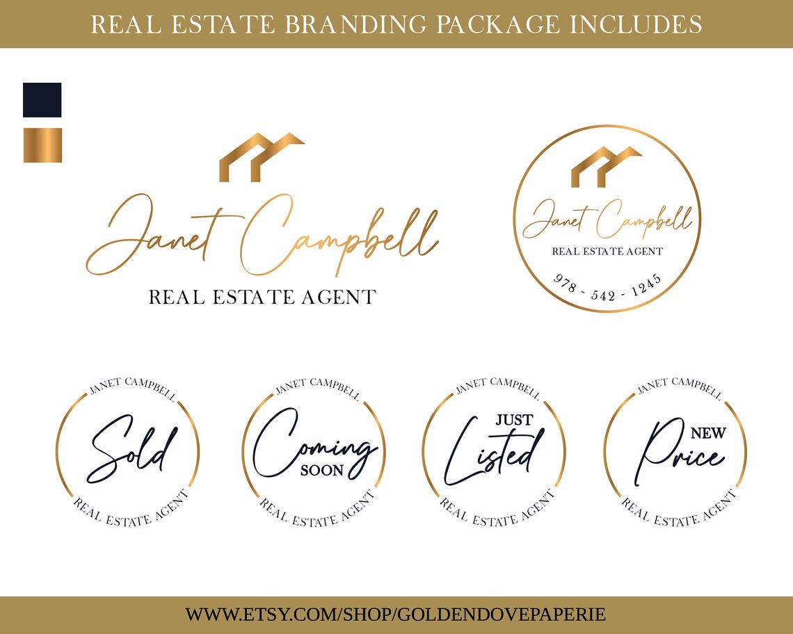 REAL ESTATE LOGO Real Estate Marketing Real Estate - Etsy