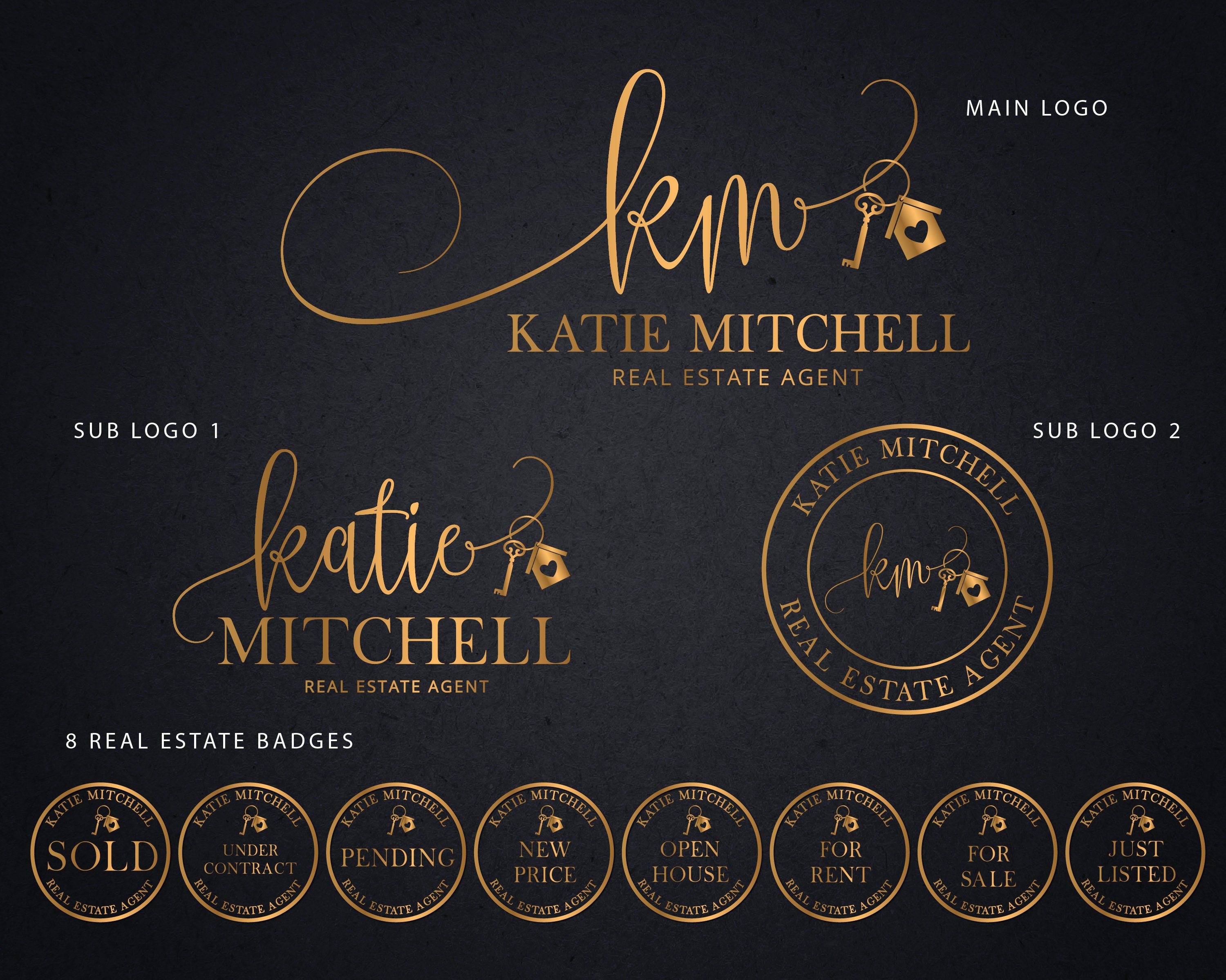 Fancy Real Estate Agent Logo