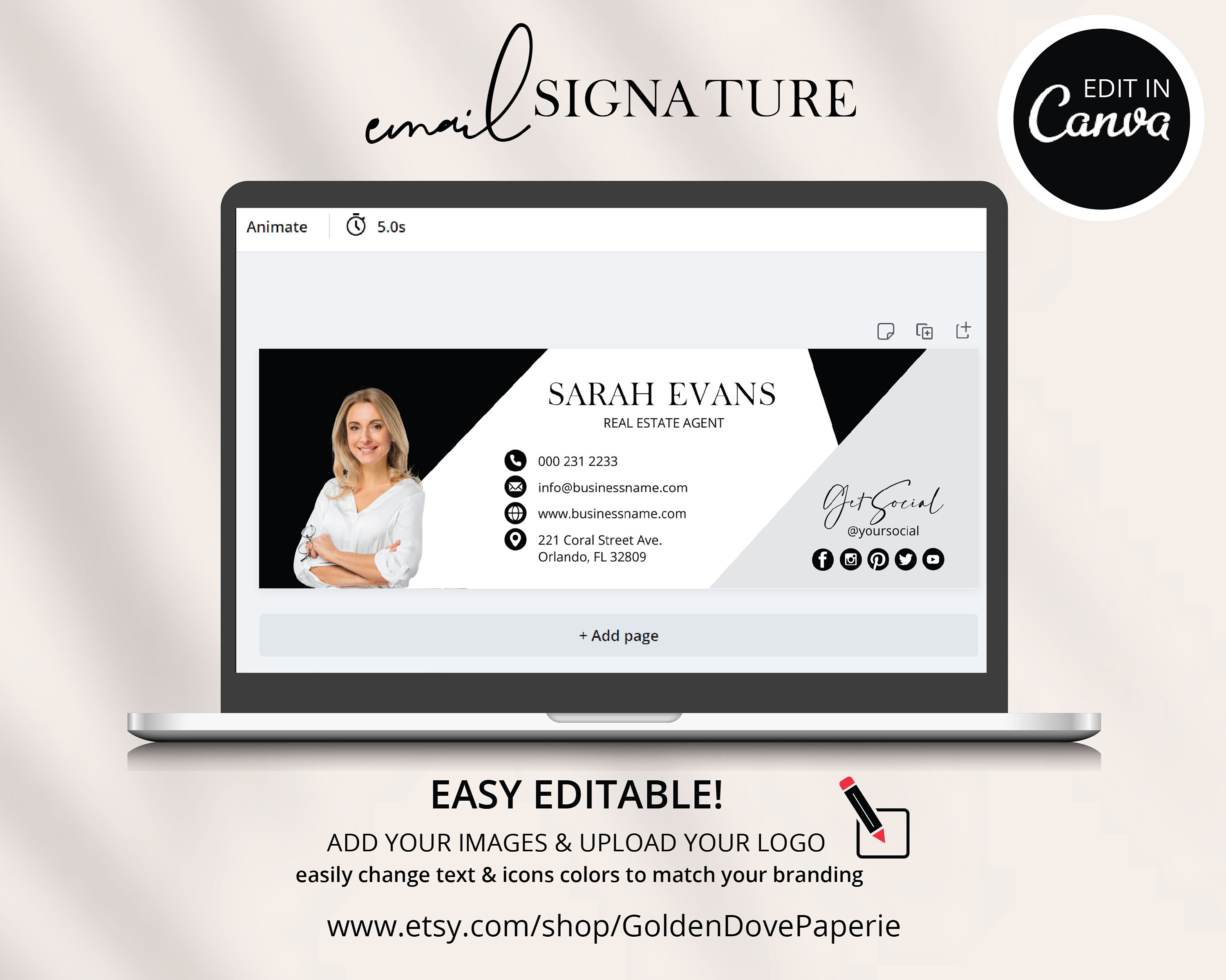 Gmail Email Signature Real Estate Marketing Realtor Gift - Etsy