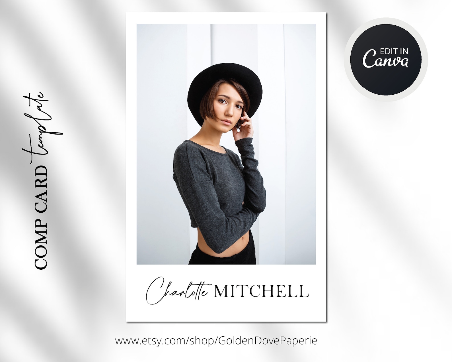 COMP CARD TEMPLATE Canva Template Comp Card Easy Editable Template ...