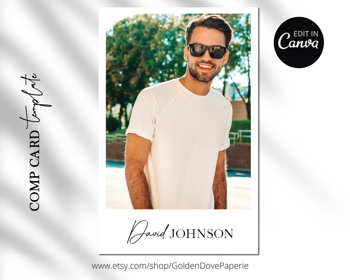 COMP CARD TEMPLATE Model Comp Card Fashion Model Comp Card - Etsy