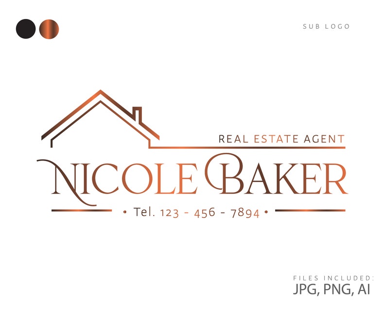 Real Estate Logo Design Circle Logo Initial Logo Realtor - Etsy