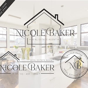 REAL ESTATE LOGO Branding Kit, Realtor Logo, Circle Logo Design, Simple ...