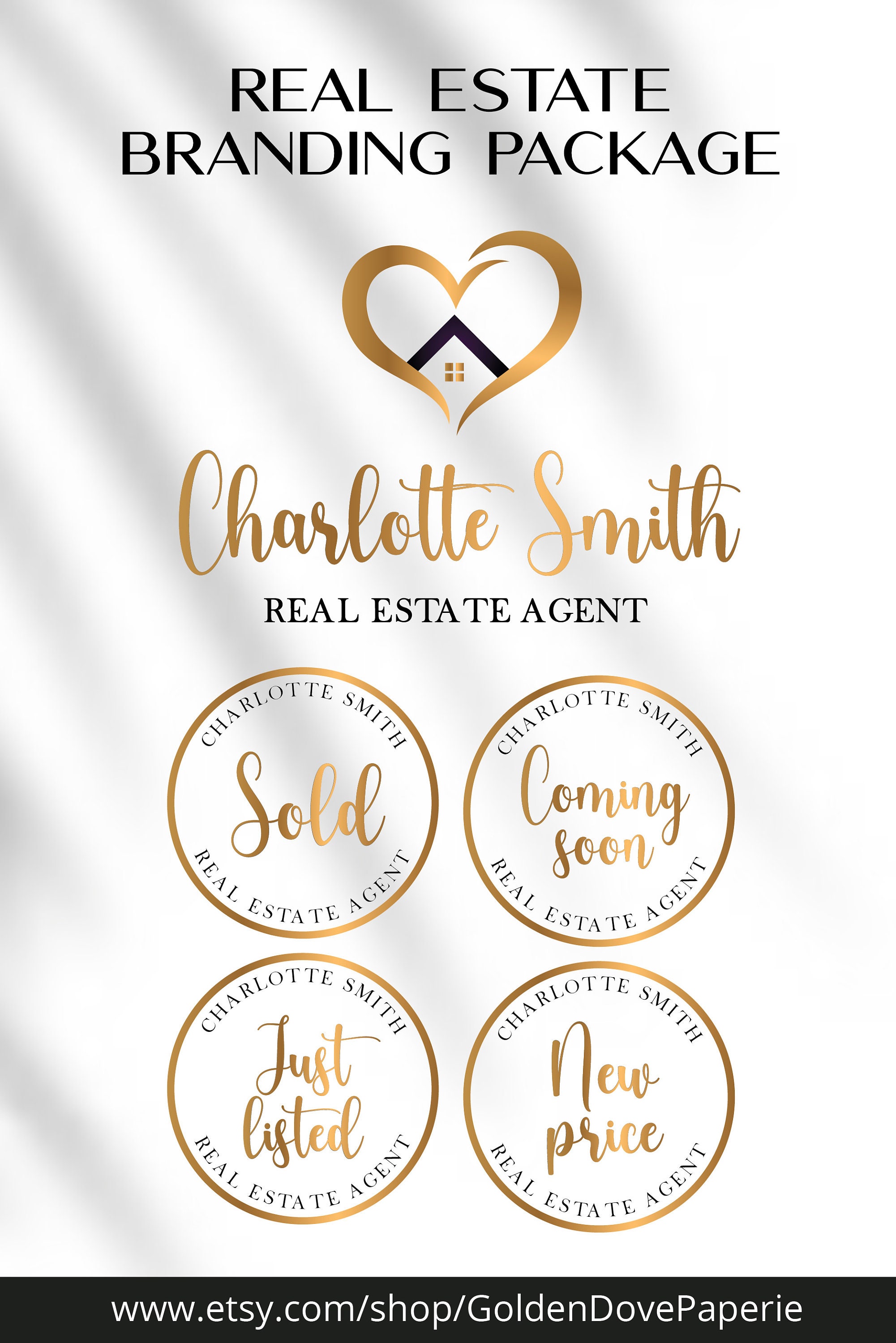 Real Estate HEART LOGO Design - Real Estate Logo - Signature Logo ...
