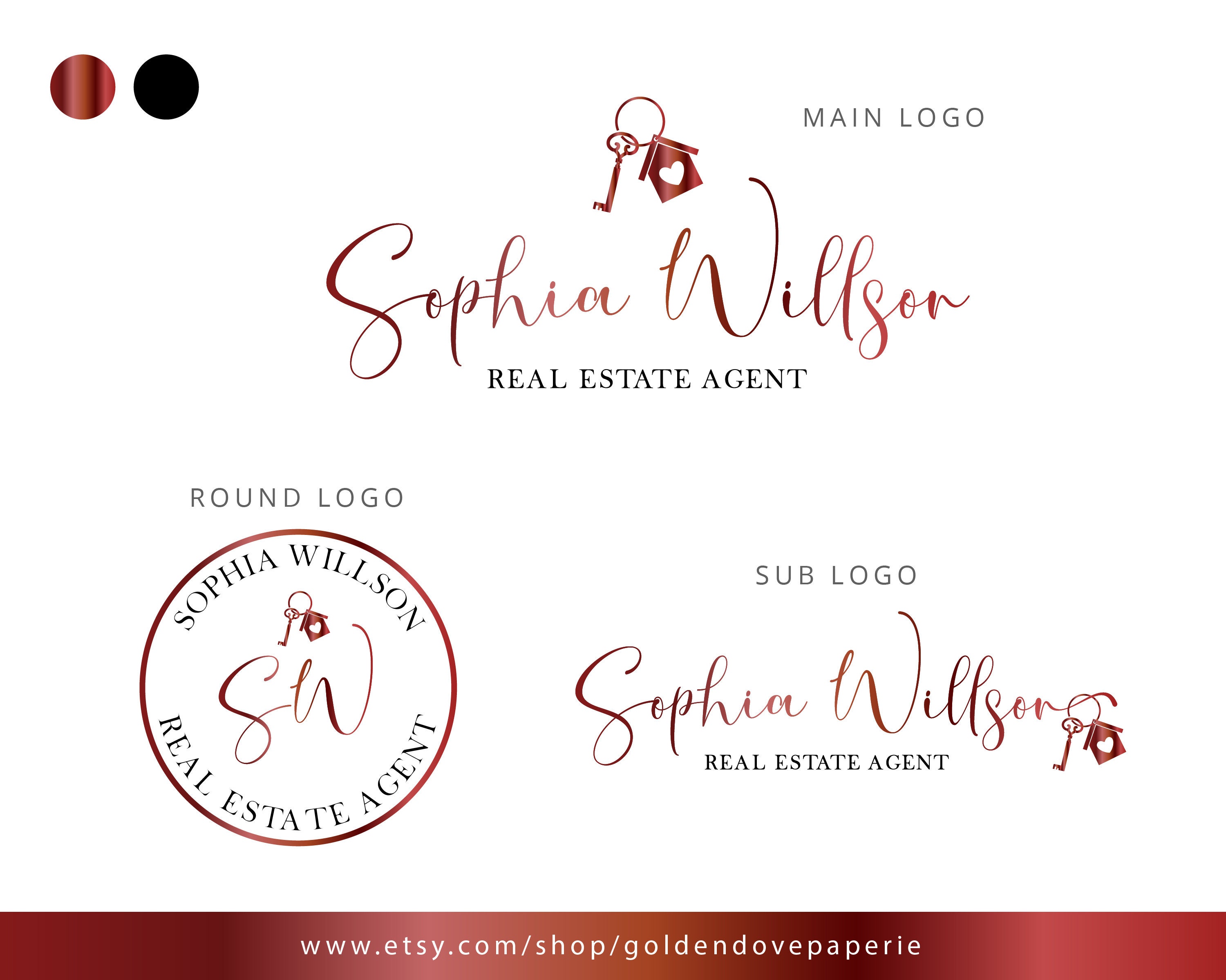 Real Estate Logo Custom Watermark Realtor Open House Real - Etsy