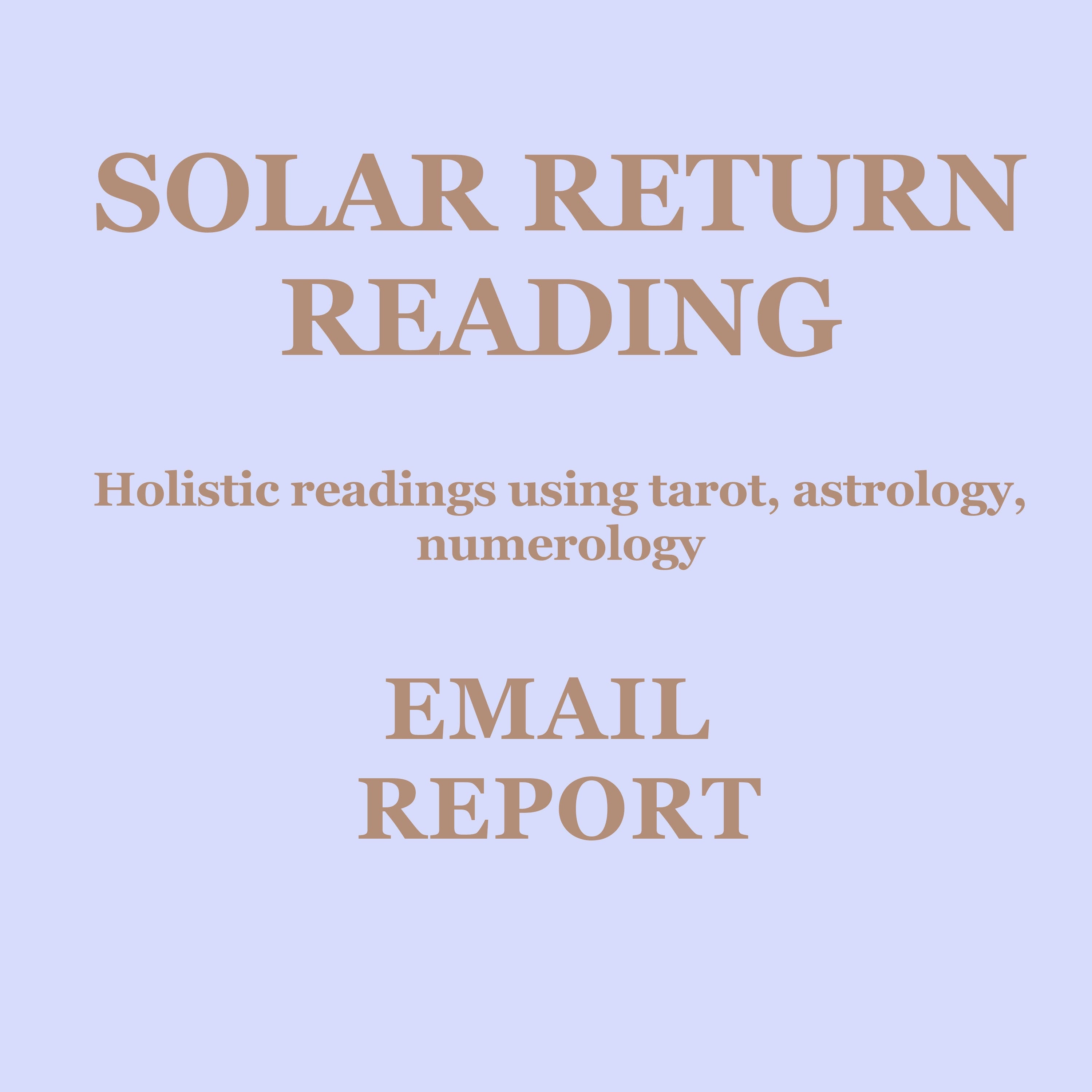 50% on BDAY Month SOLAR RETURN Reading 1-2 Days Email Report Voice ...