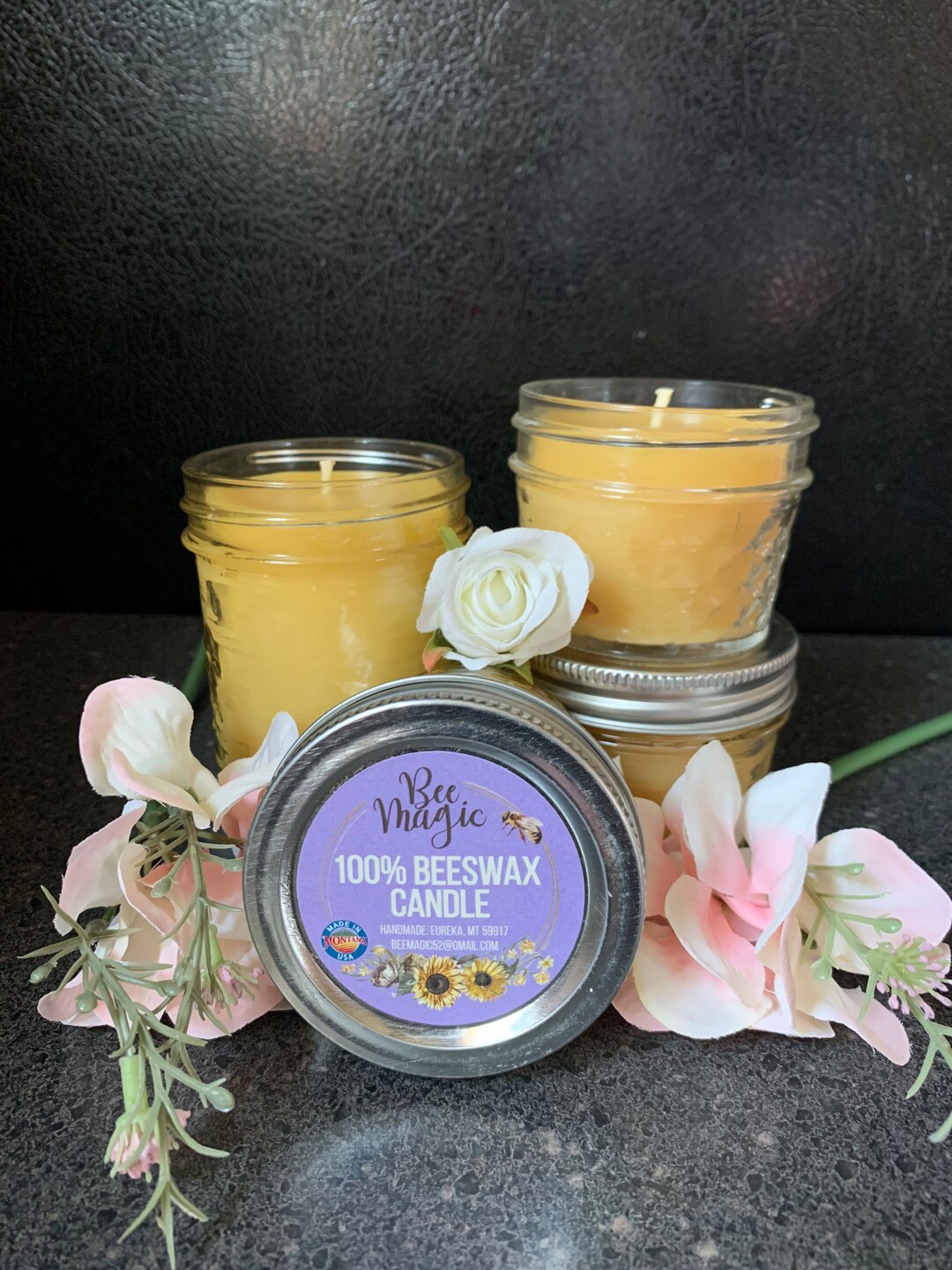 100% Beeswax Container Candles in Reusable Mason Jar - Etsy