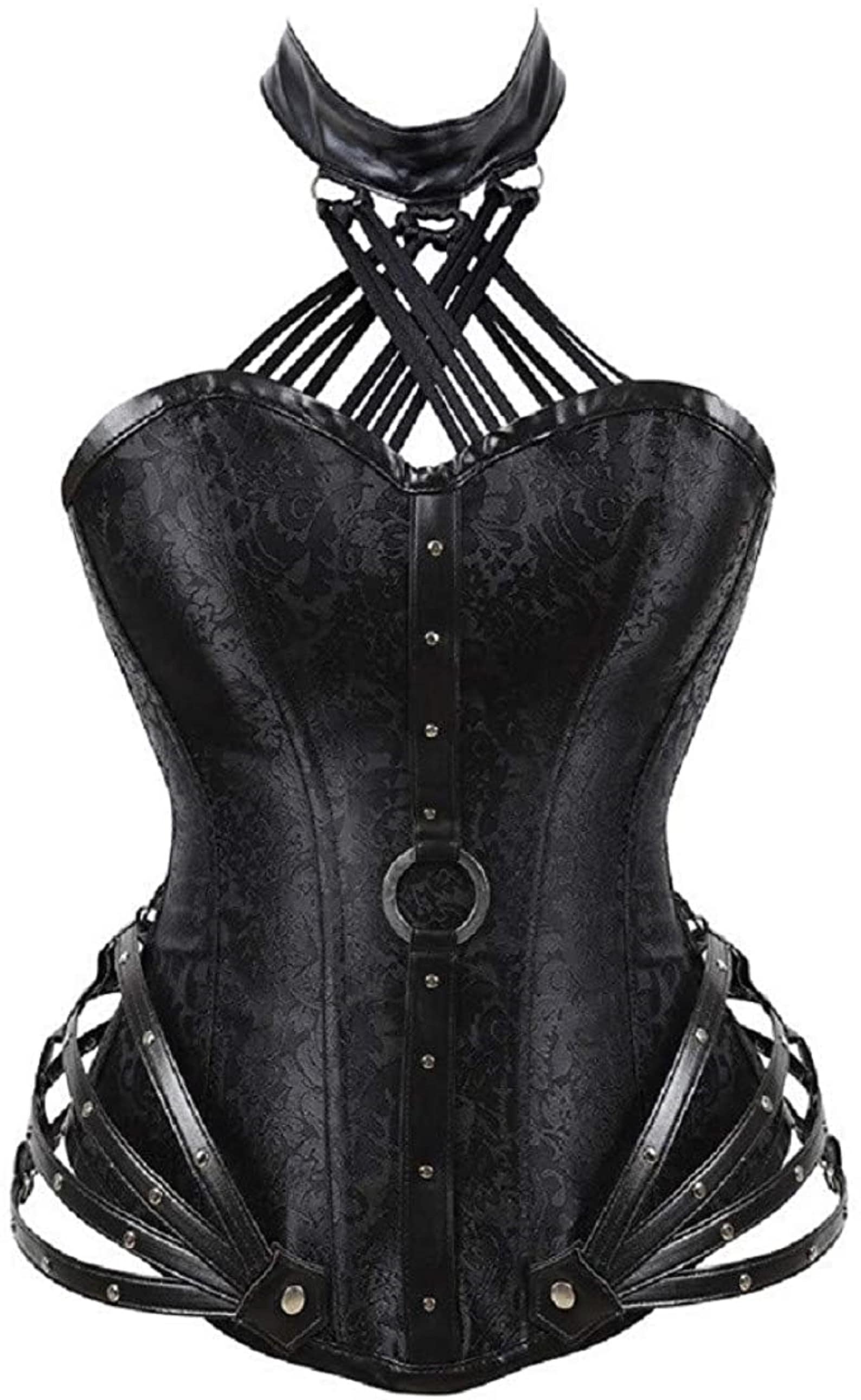 Womens Steel Boned Lace Up Corset Top Gothic Steampunk Etsy
