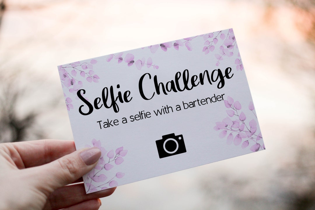 Selfie Challenge Game Hen Party Games Pink Eucalyptus Funny Night Out ...