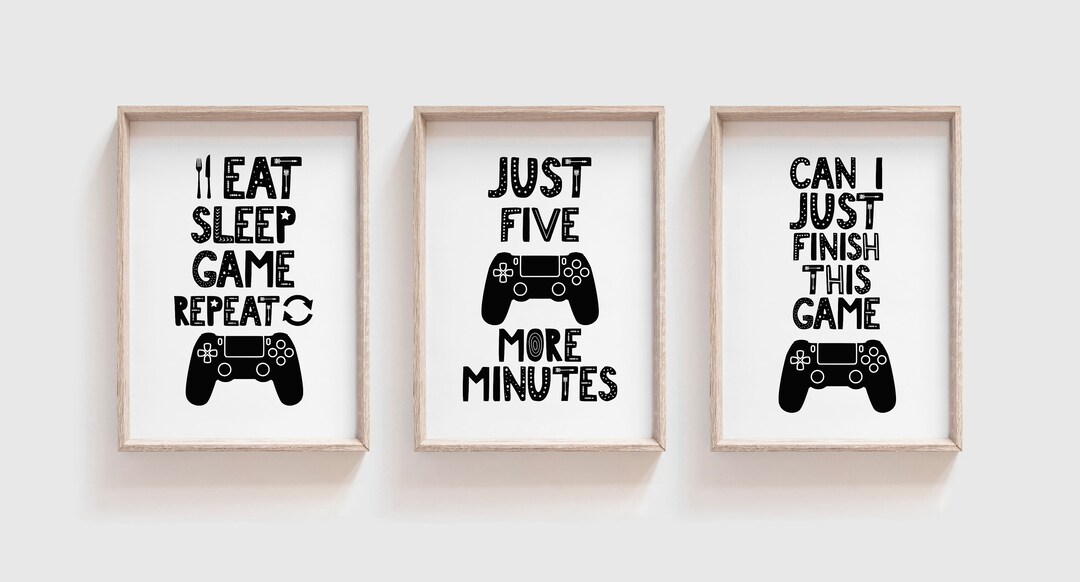 Gaming Set of 3 Wall Art Prints PLAYSTATION Controller Gamers - Etsy UK