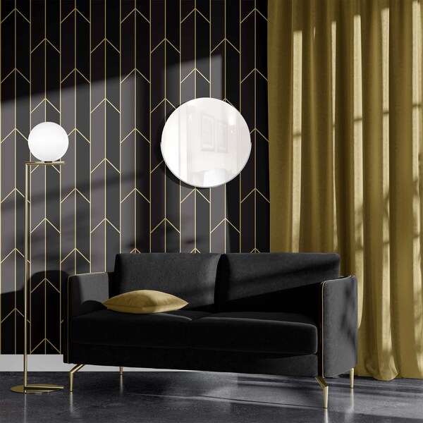 Art Deco Removable Wallpaper - Etsy