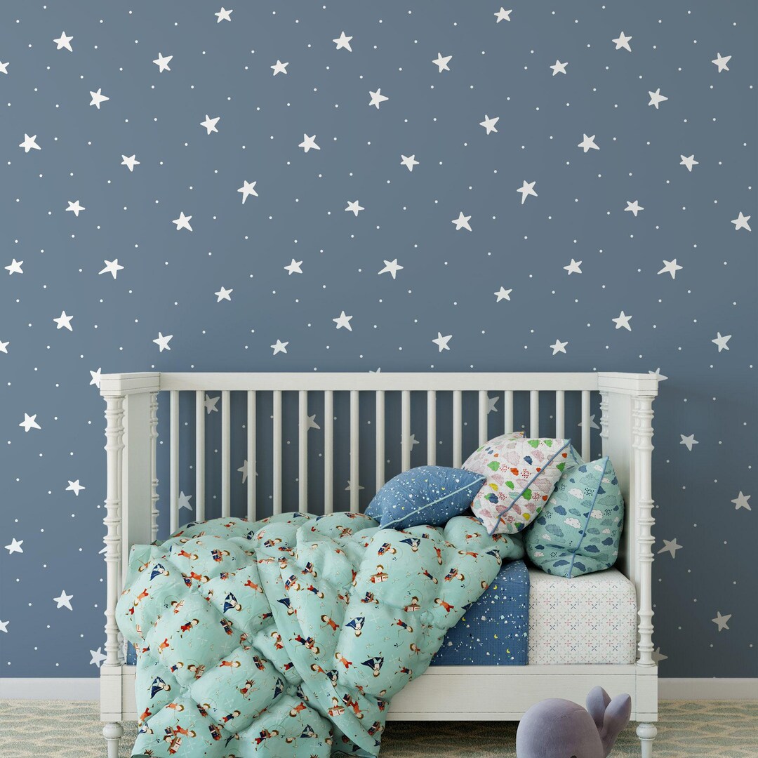 Stars Wallpaper for Modern Kids Room or Nursery - Etsy