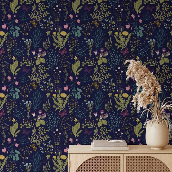 Botanical Wallpaper - Etsy