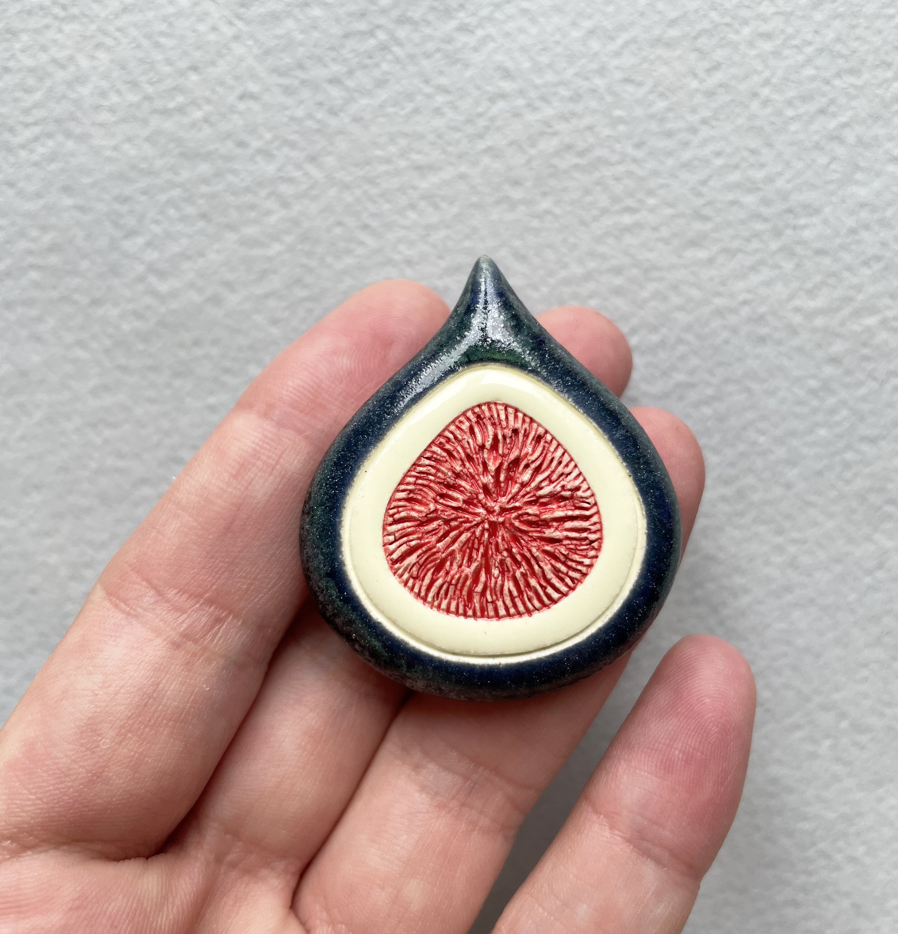 Clay Fig Pin Brooch Ceramic Jewelry | Etsy