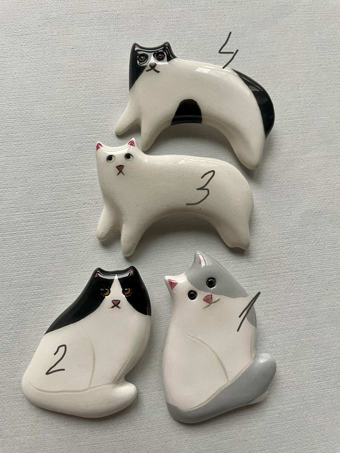 Cat Pin Brooch Ceramic Clay Jewelry. Gift for Cat Owners. - Etsy