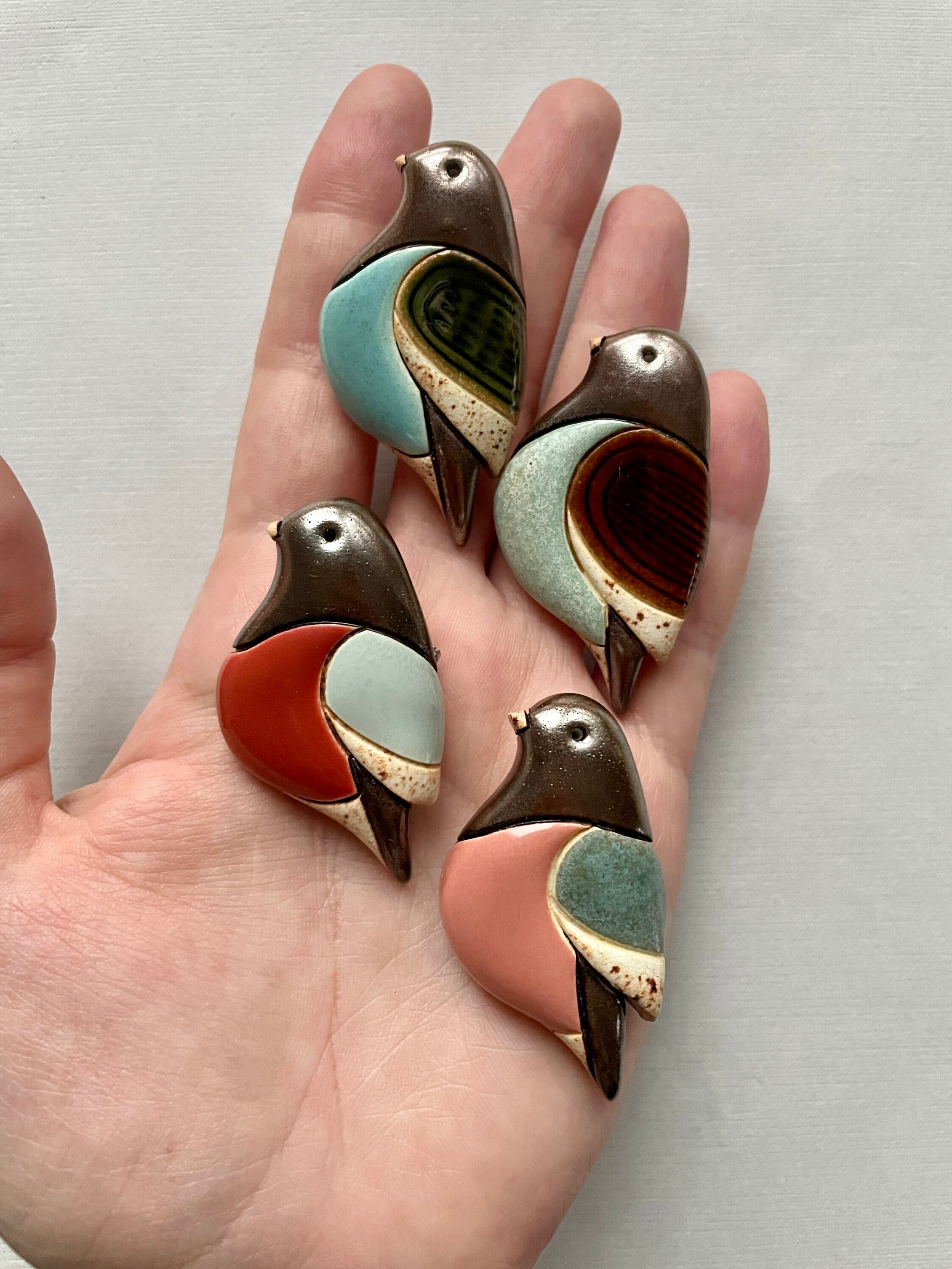 Bird Pin Jewelry Ceramic Brooch White Clay - Etsy