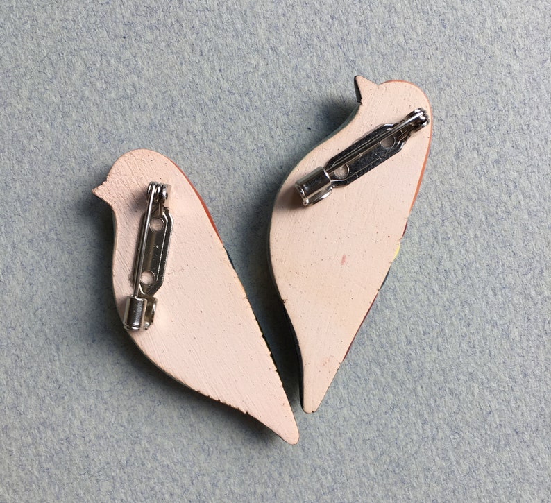 Bird Brooch Ceramic Pin White Clay Jewelry | Etsy